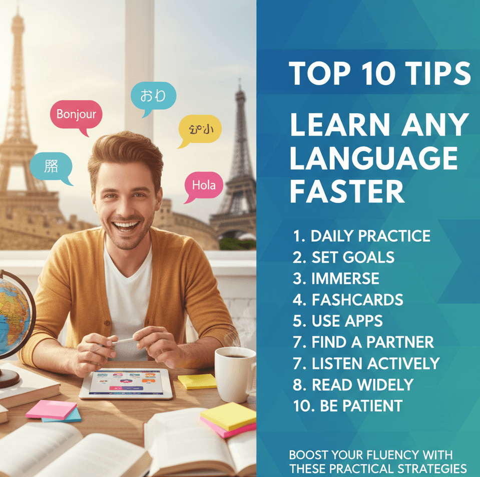 Top 10 Tips to Learn Any Language Faster | Interactive Language Classes